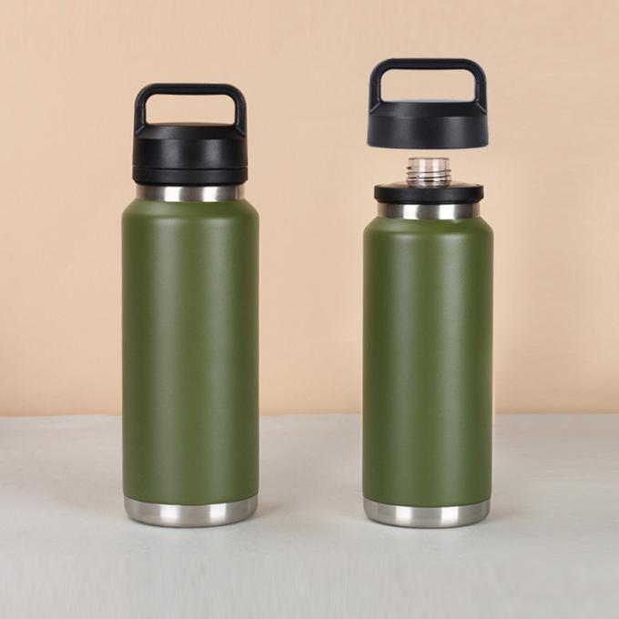 600/800/1100ML Outdoor Sports Stainless Steel Hiking Water Bottle Lightweight Double Walled ...