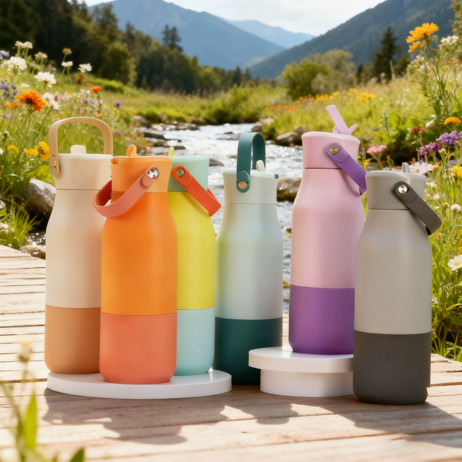 New Cross-border Detachable Handle Stainless Steel Insulated Bottle ...