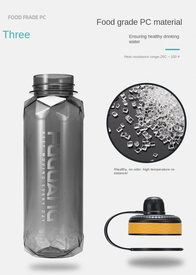 Food Grade No Odor 800ml/1000ml/1400ml/2000ml Water Bottle Bpa Free Plastic Water Bottles High ...